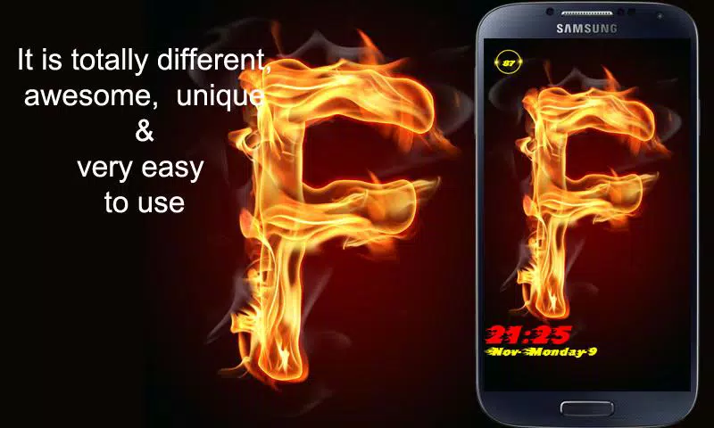 Burning Letter F