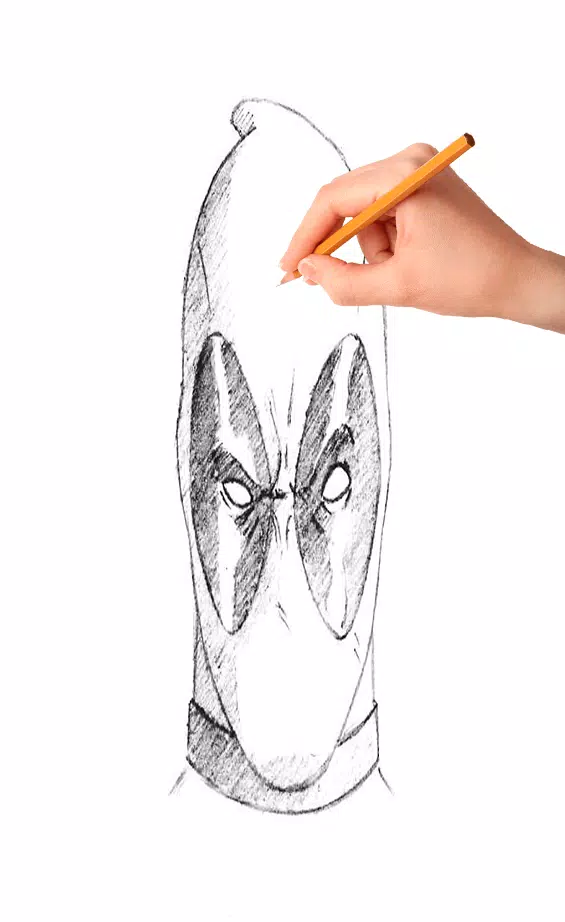 Deadpool Mask Drawing