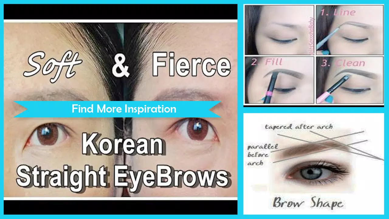 Korean Straight Eyebrows Tutorial