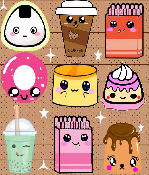 Cute Food Cartoon Wallpaper