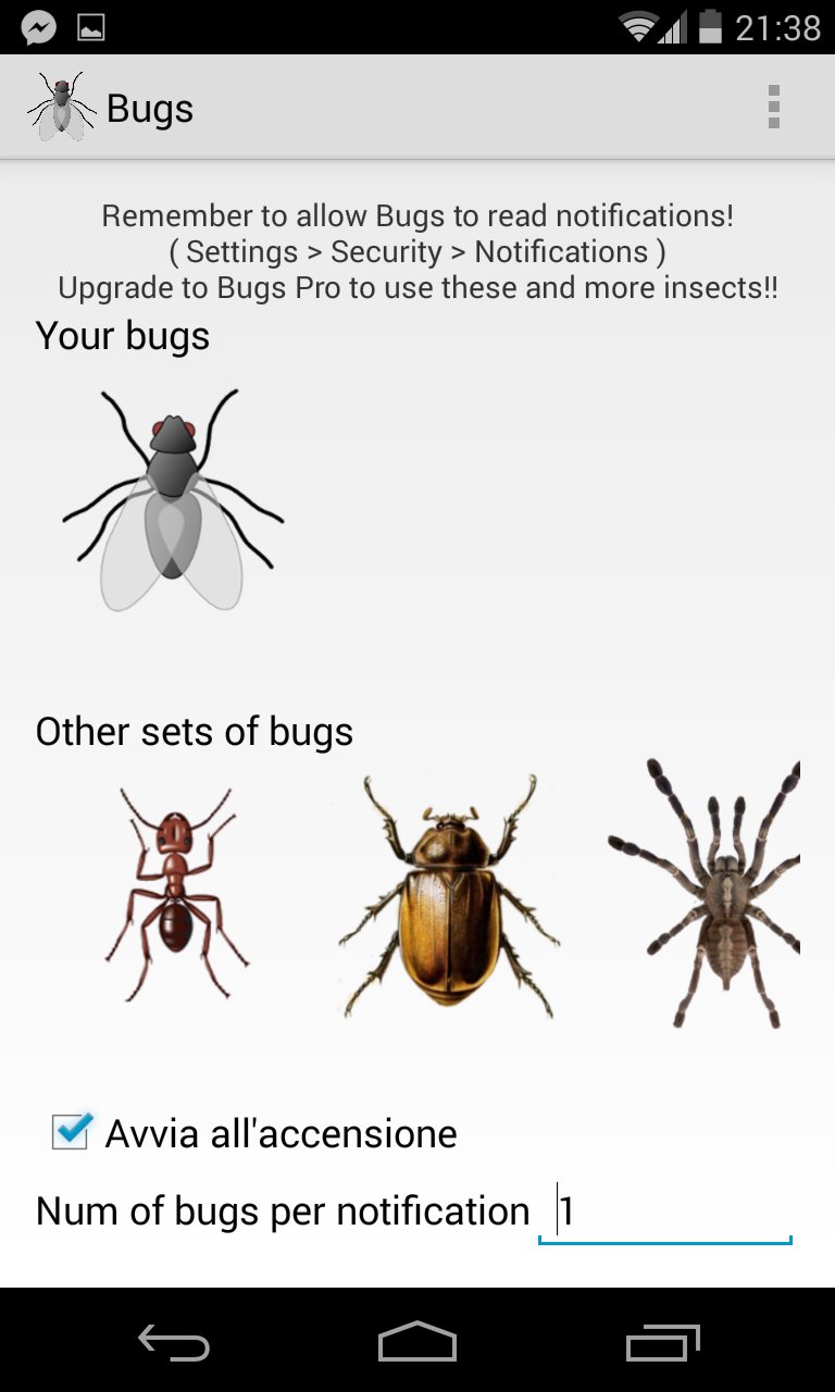 Download Notifications Bugs On Screen Latest Version 1.1 Android APK File