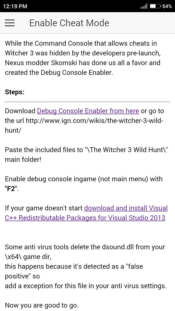 Cheat Codes For Witcher 3 Game Apk For Android Download