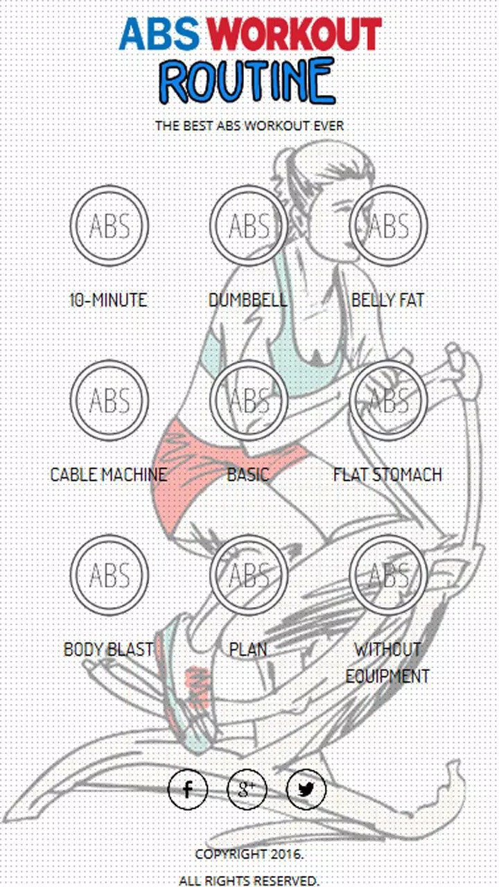 Abs Workout Chart For Men