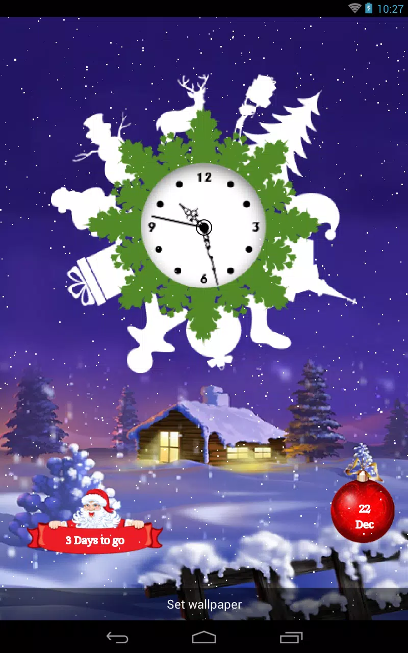 Christmas Clock Wallpaper