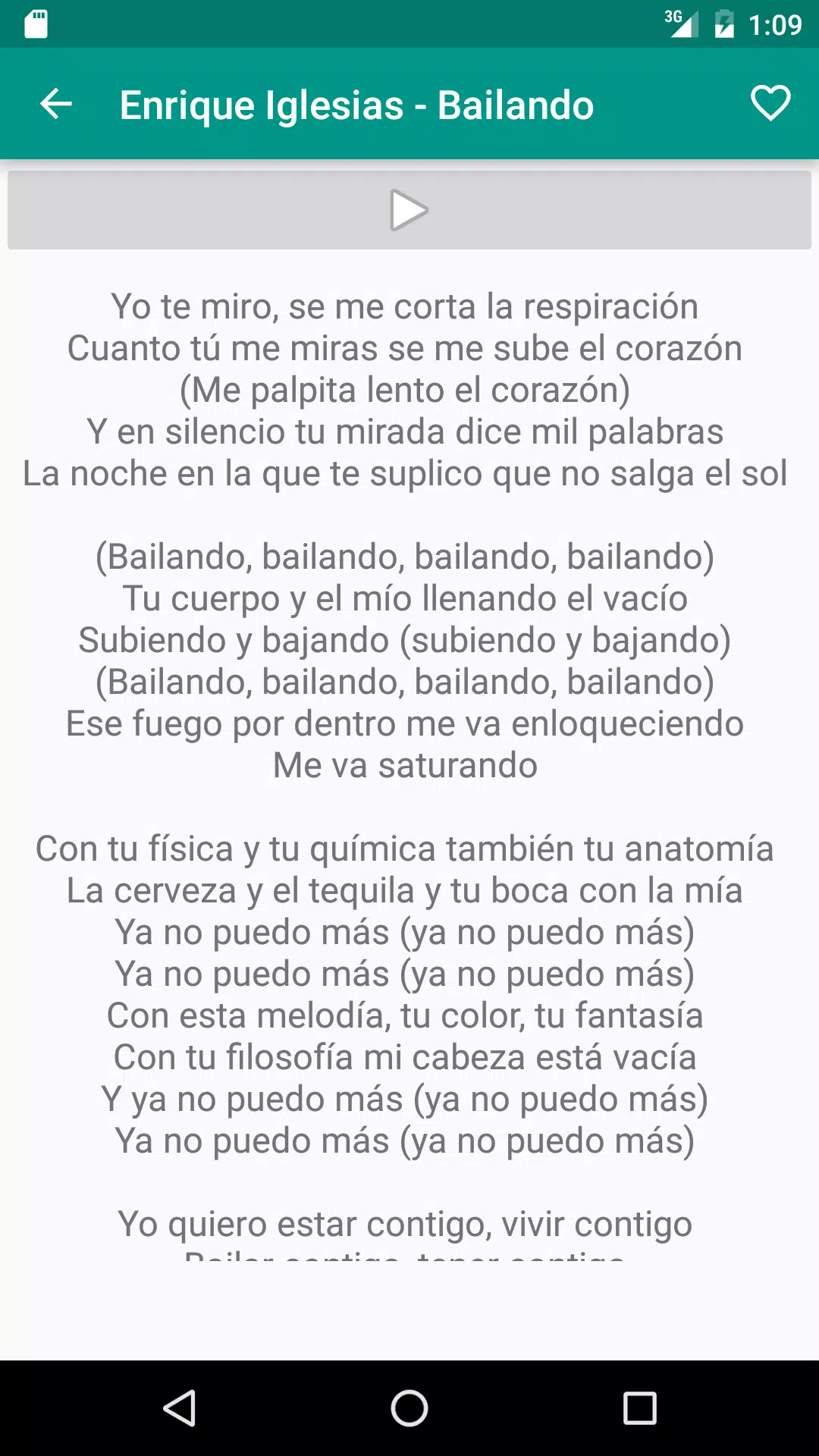 El Perdedor Enrique Iglesias Letra