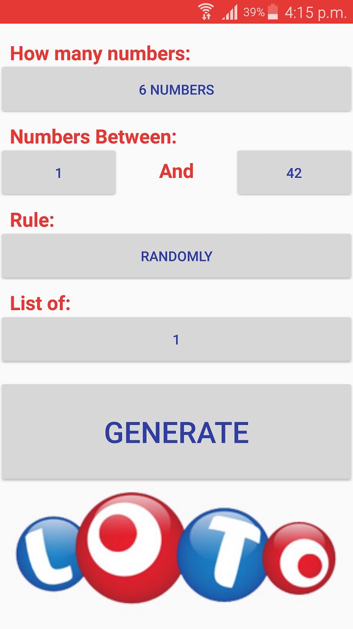 Loto Luck Generator APK للاندرويد تنزيل
