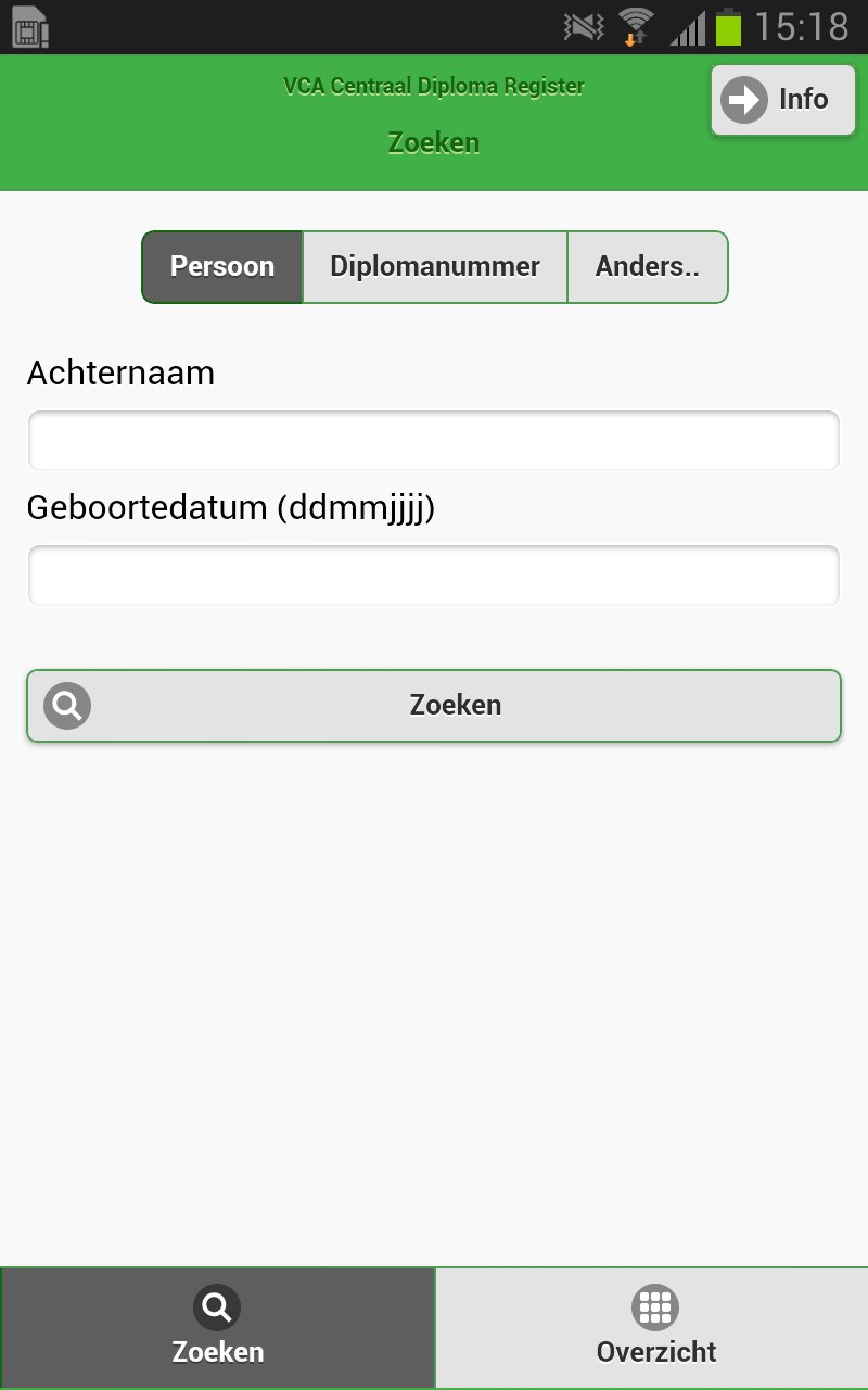 VCA Centraal Diploma Register APK for Android Download