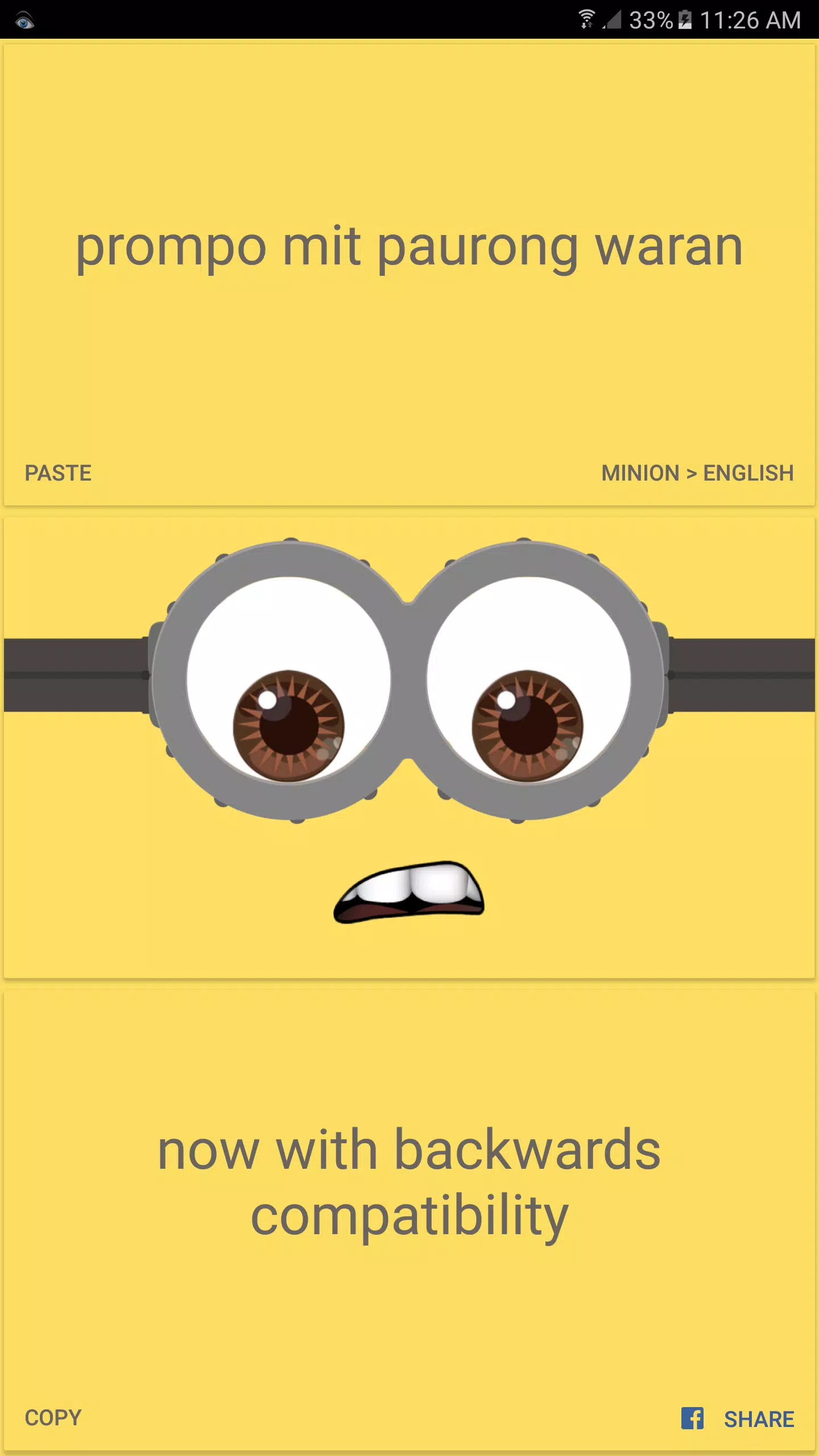 Minion Language Translator