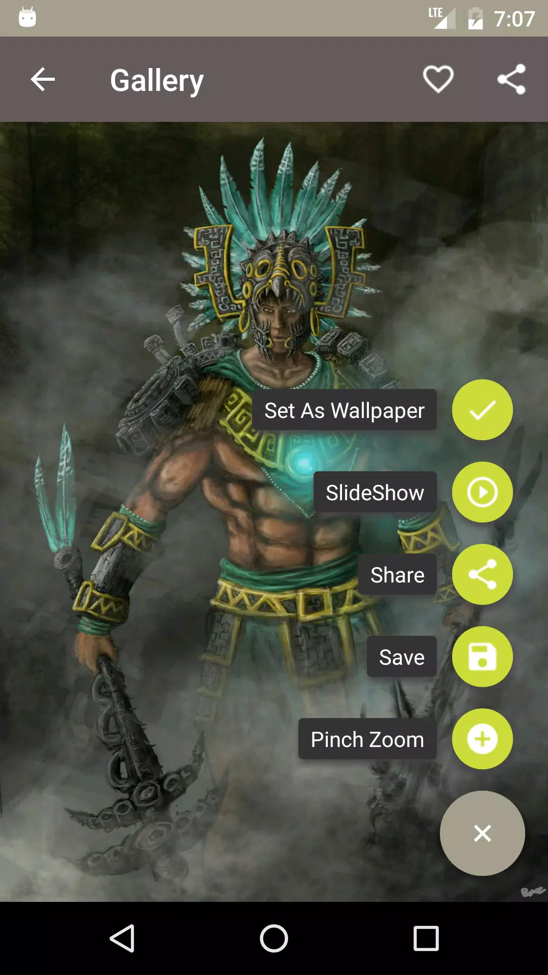 Aztec Warrior Wallpaper Background
