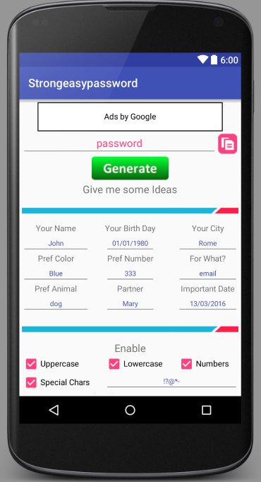 Strong Easy Password Generator APK for Android Download