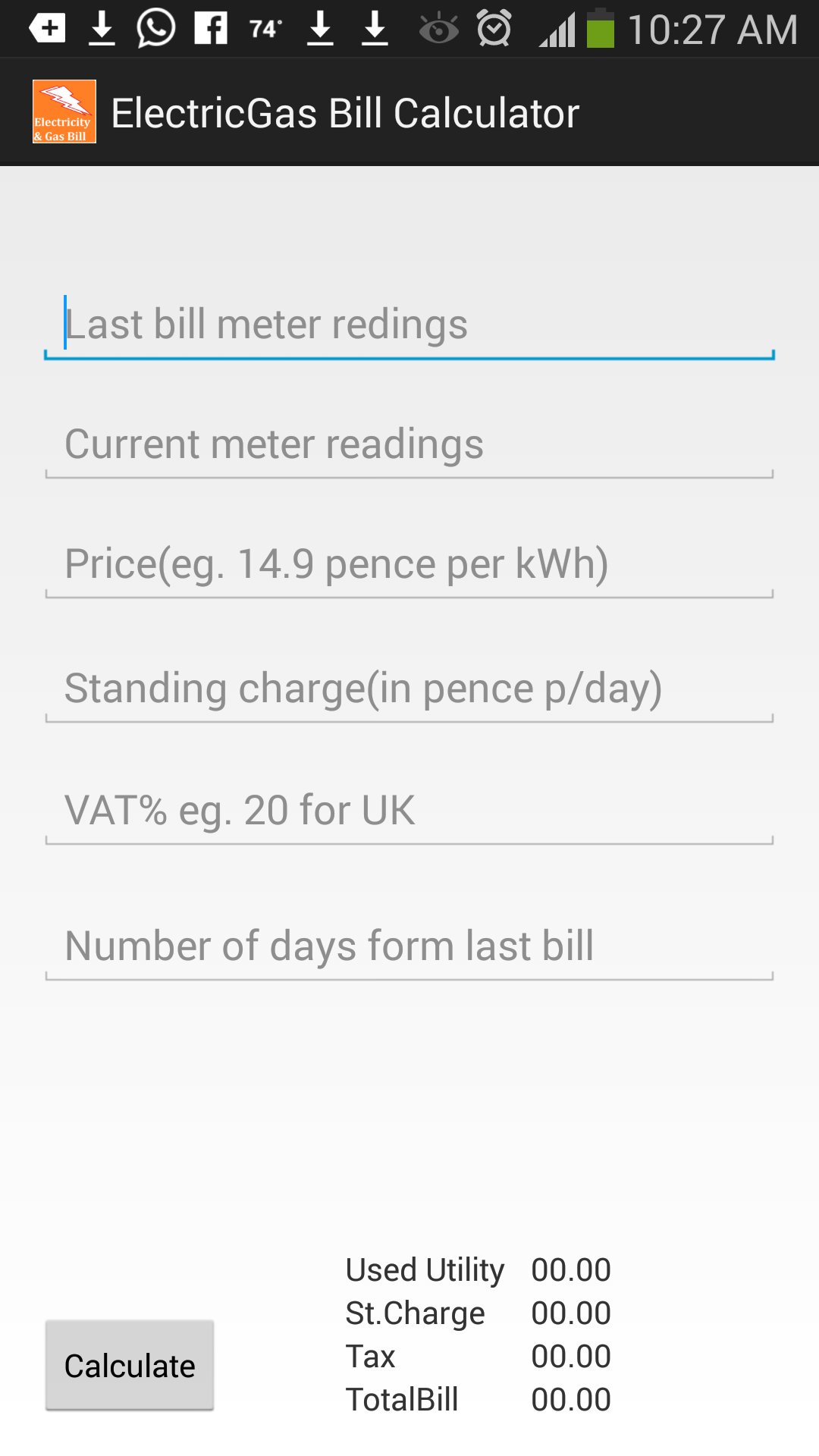 Utility Bill Calculator APK for Android Download