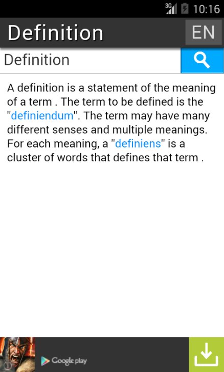 Definition APK for Android Download