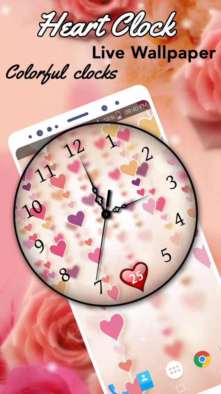 Heart Clock Wallpaper