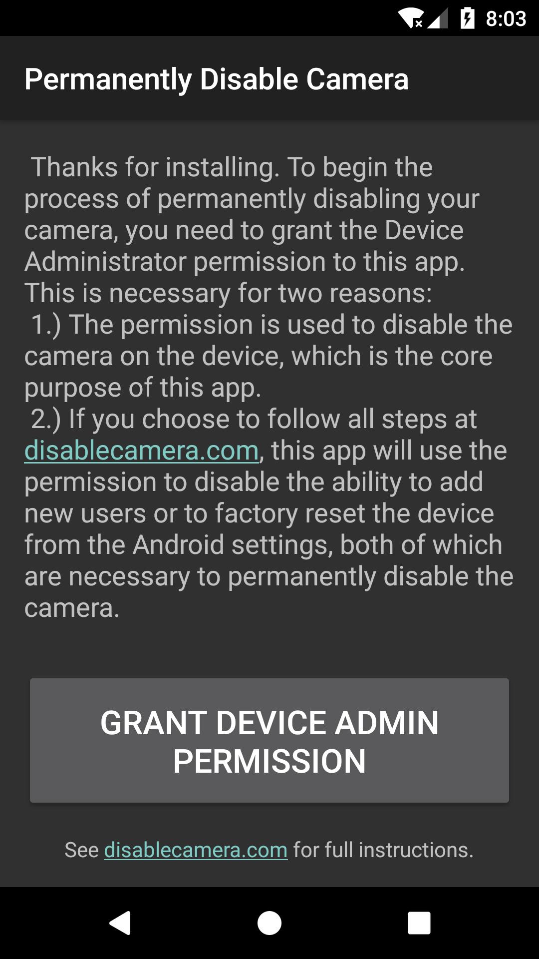 Permanently Disable Camera APK for Android Download Permanently Disable Camera APK for Android Download