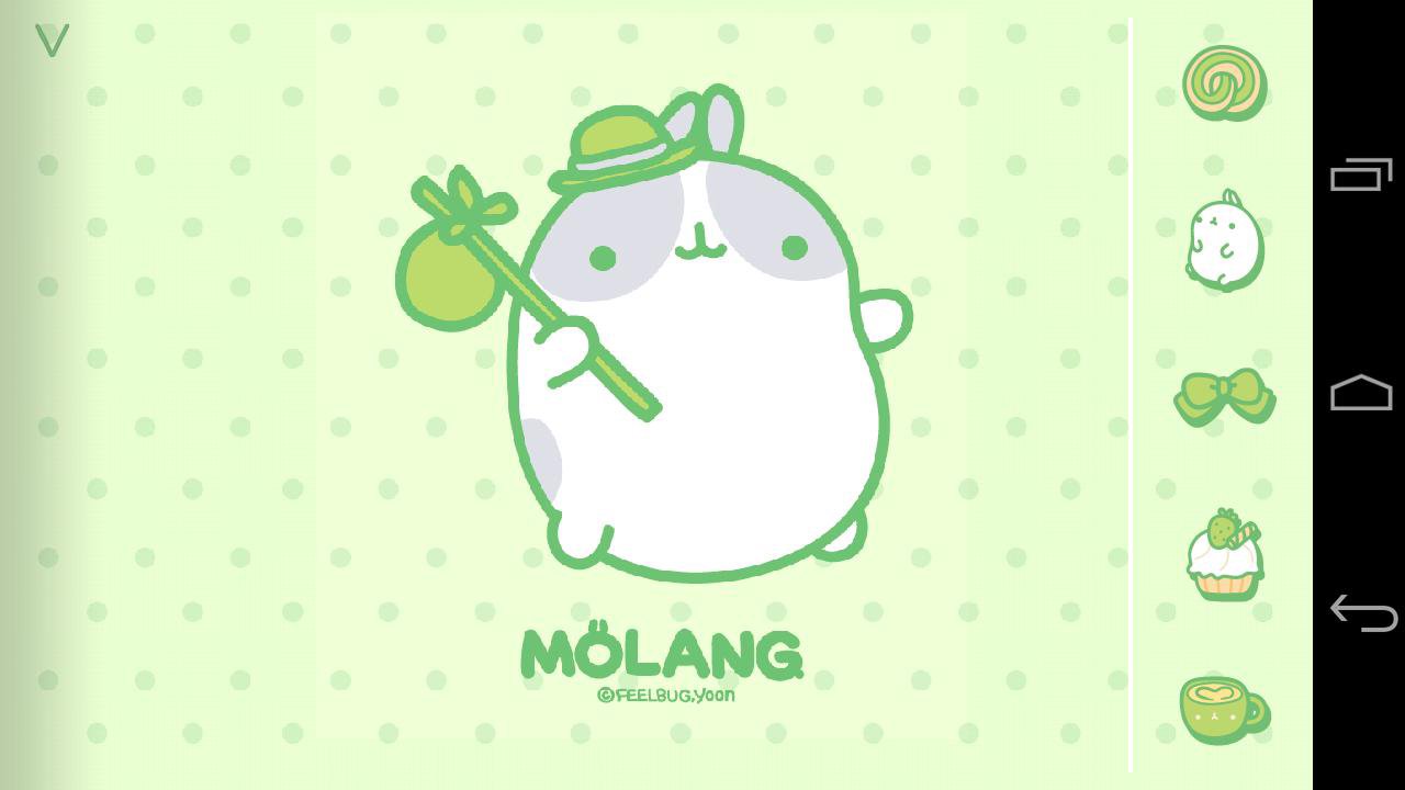 Molang Clover Green Atom theme APK for Android Download