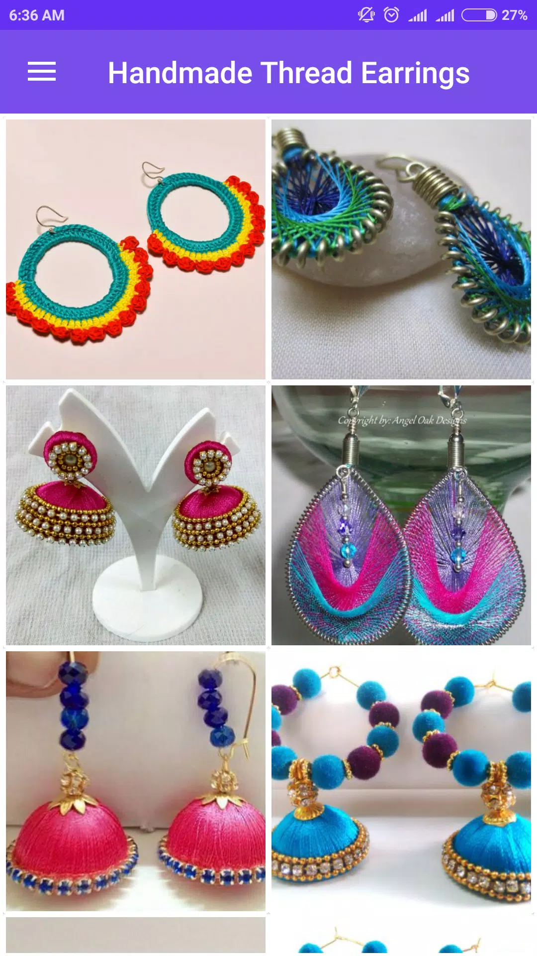 Handmade Thread Earrings