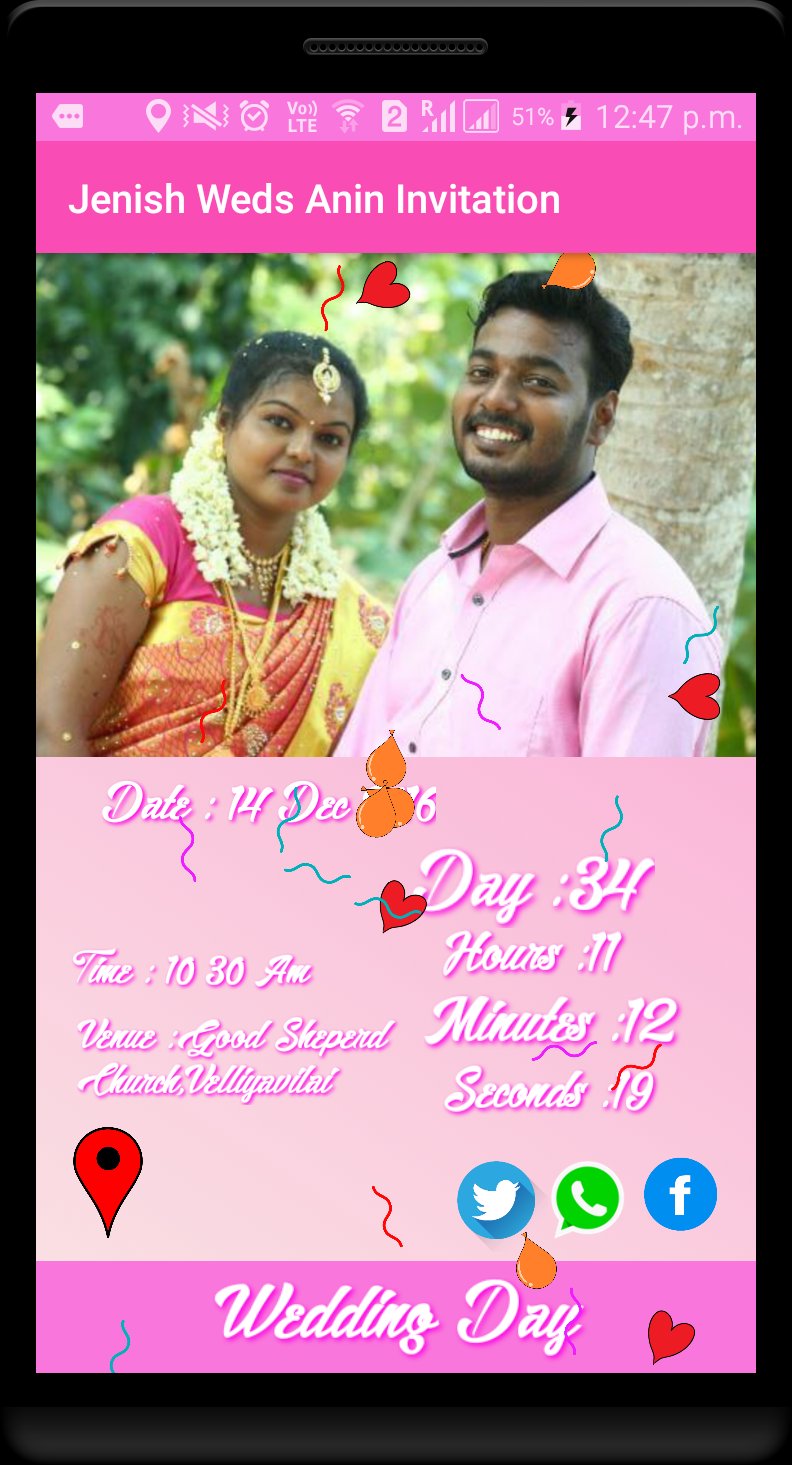 Jenish Weds Anin Invitation APK for Android Download