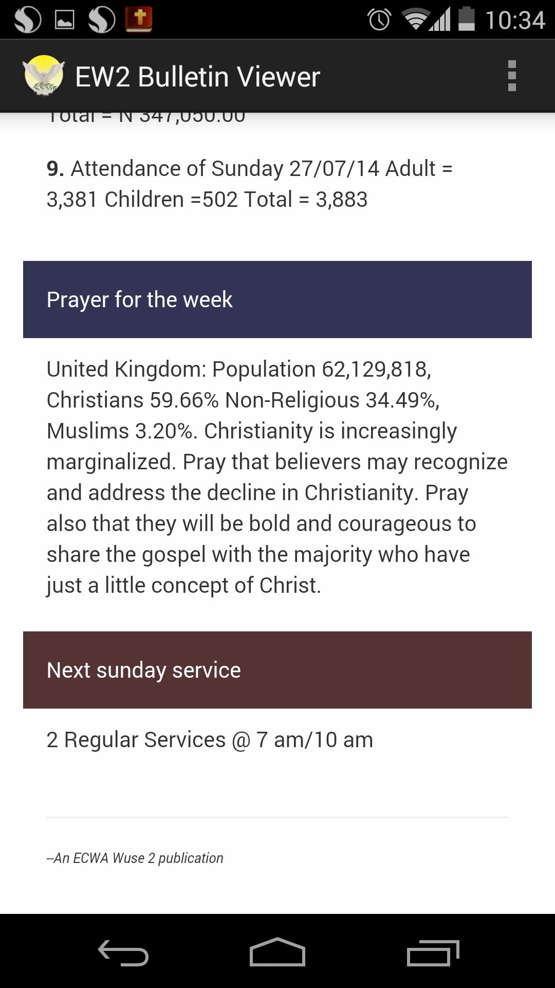 ECWA Wuse II Bulletin Viewer APK للاندرويد تنزيل