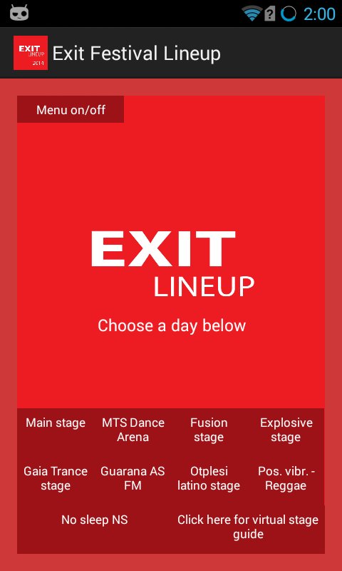 Exit Festival Lineup 2015 APK für Android herunterladen