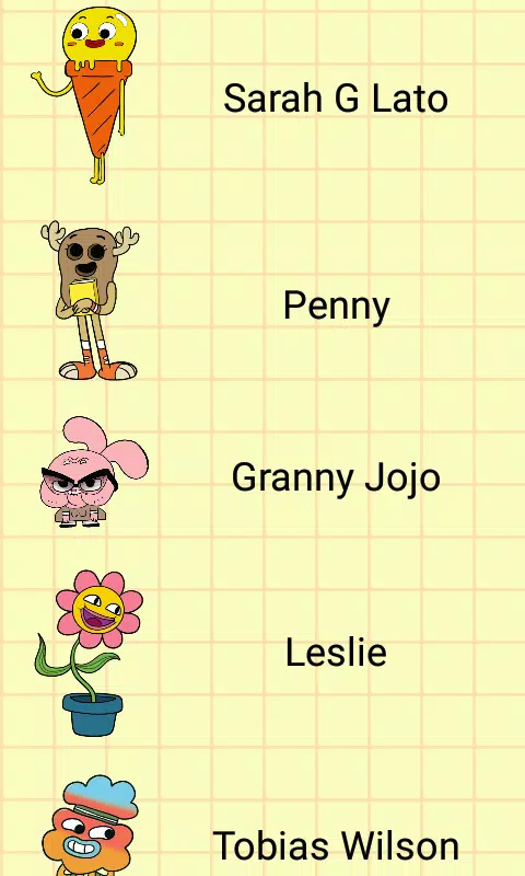 The Amazing World Of Gumball Characters Names