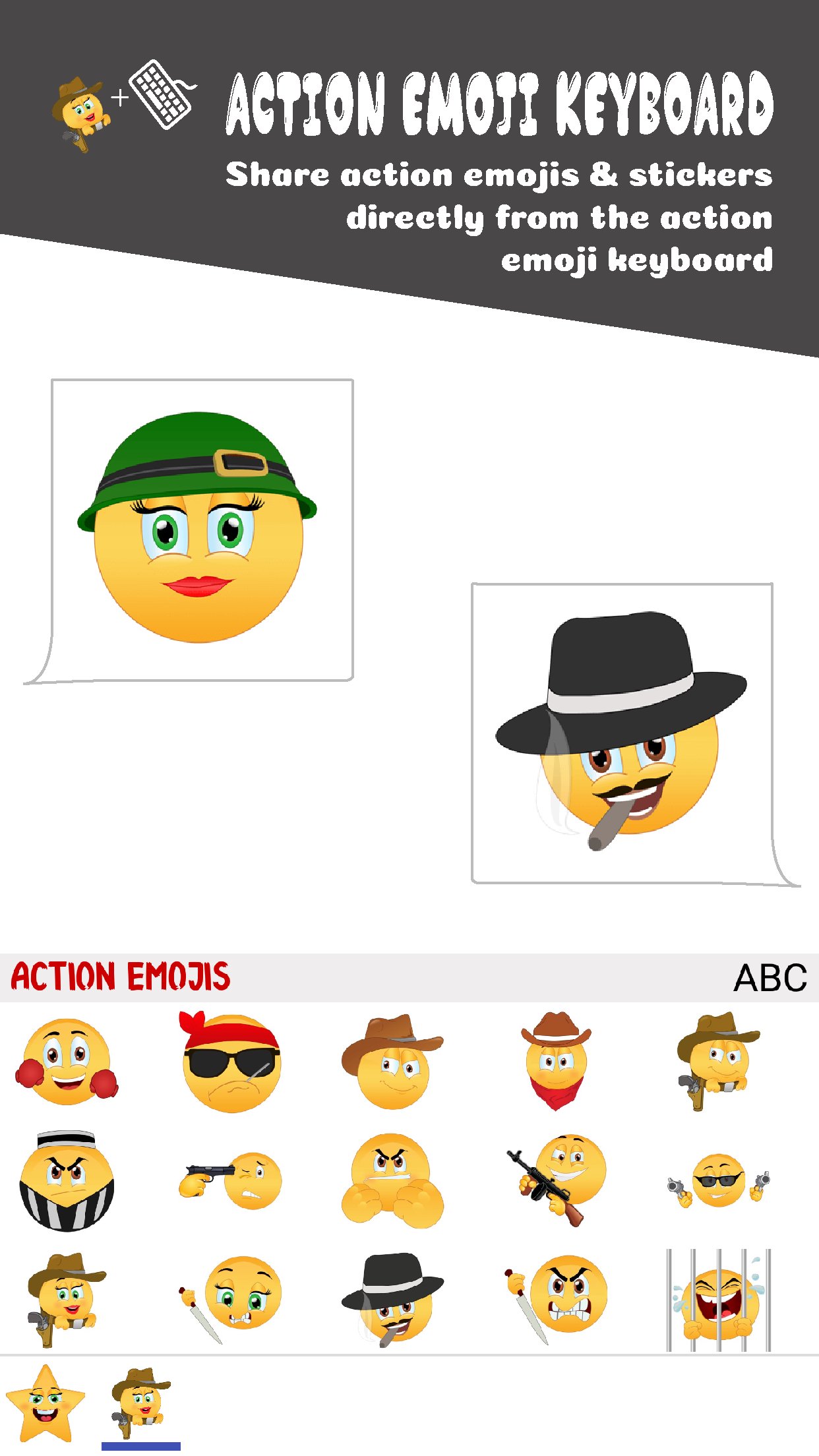 Download do APK de Action Emoji Stickers para Android