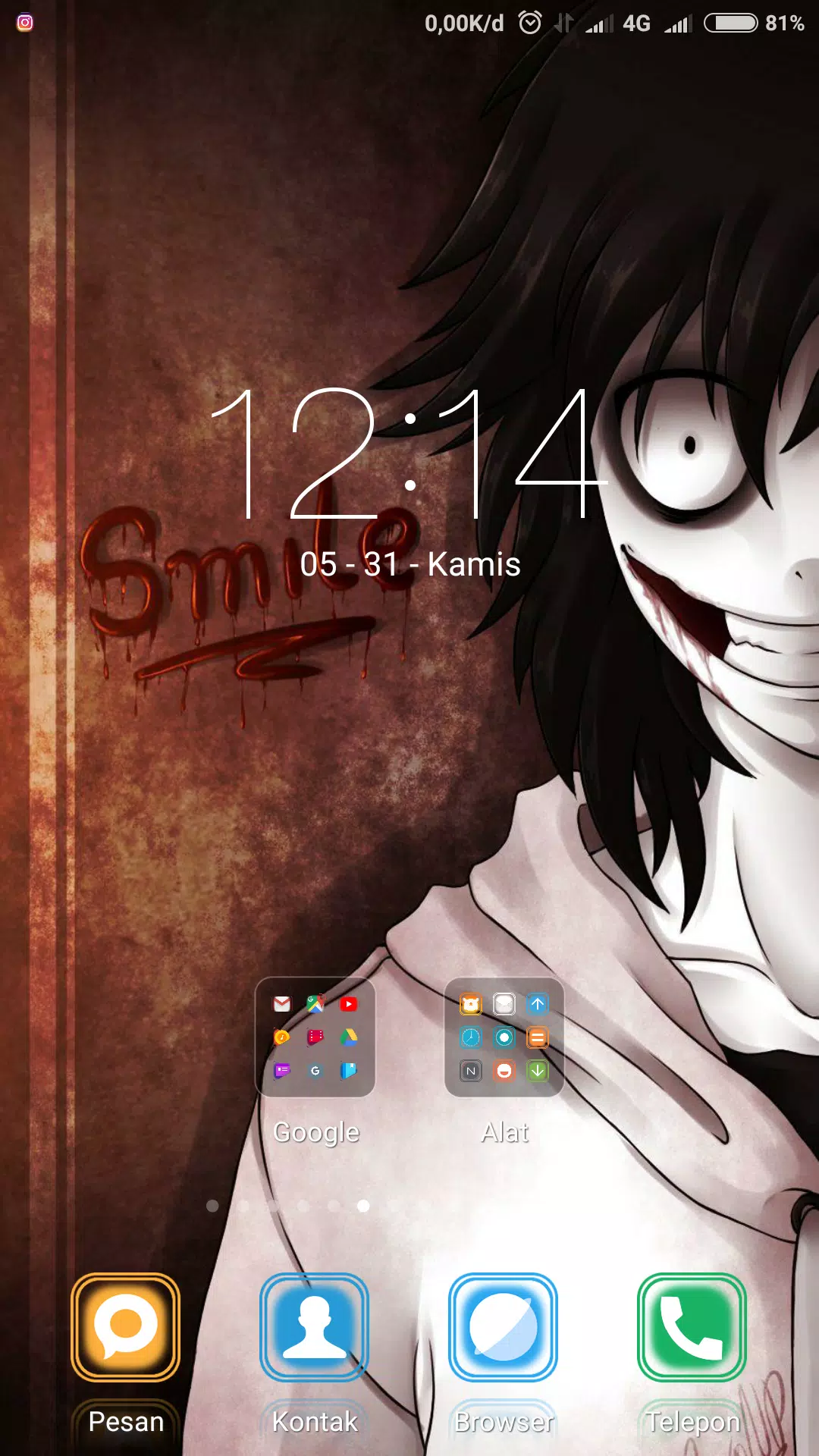 Jeff The Killer Iphone Wallpaper