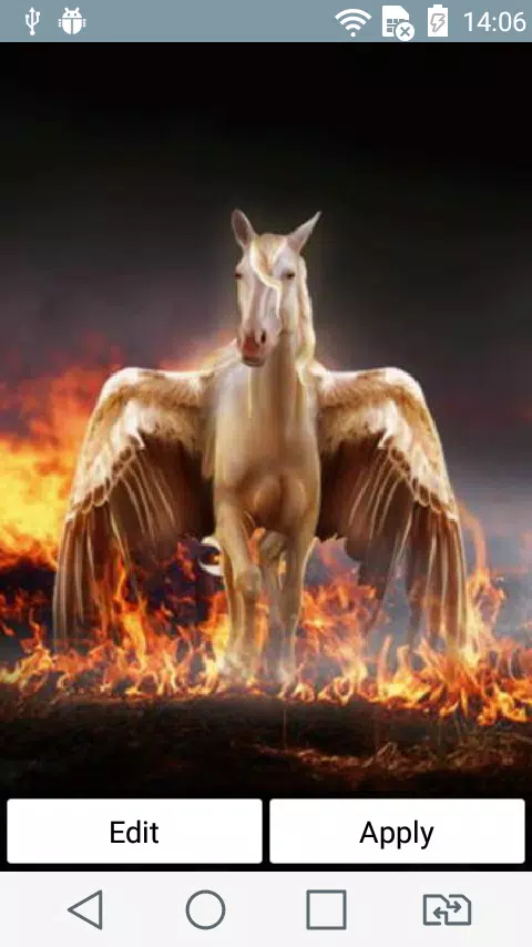 Fire Pegasus Wallpaper