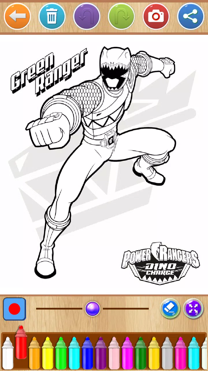 Green Power Rangers Coloring Pages