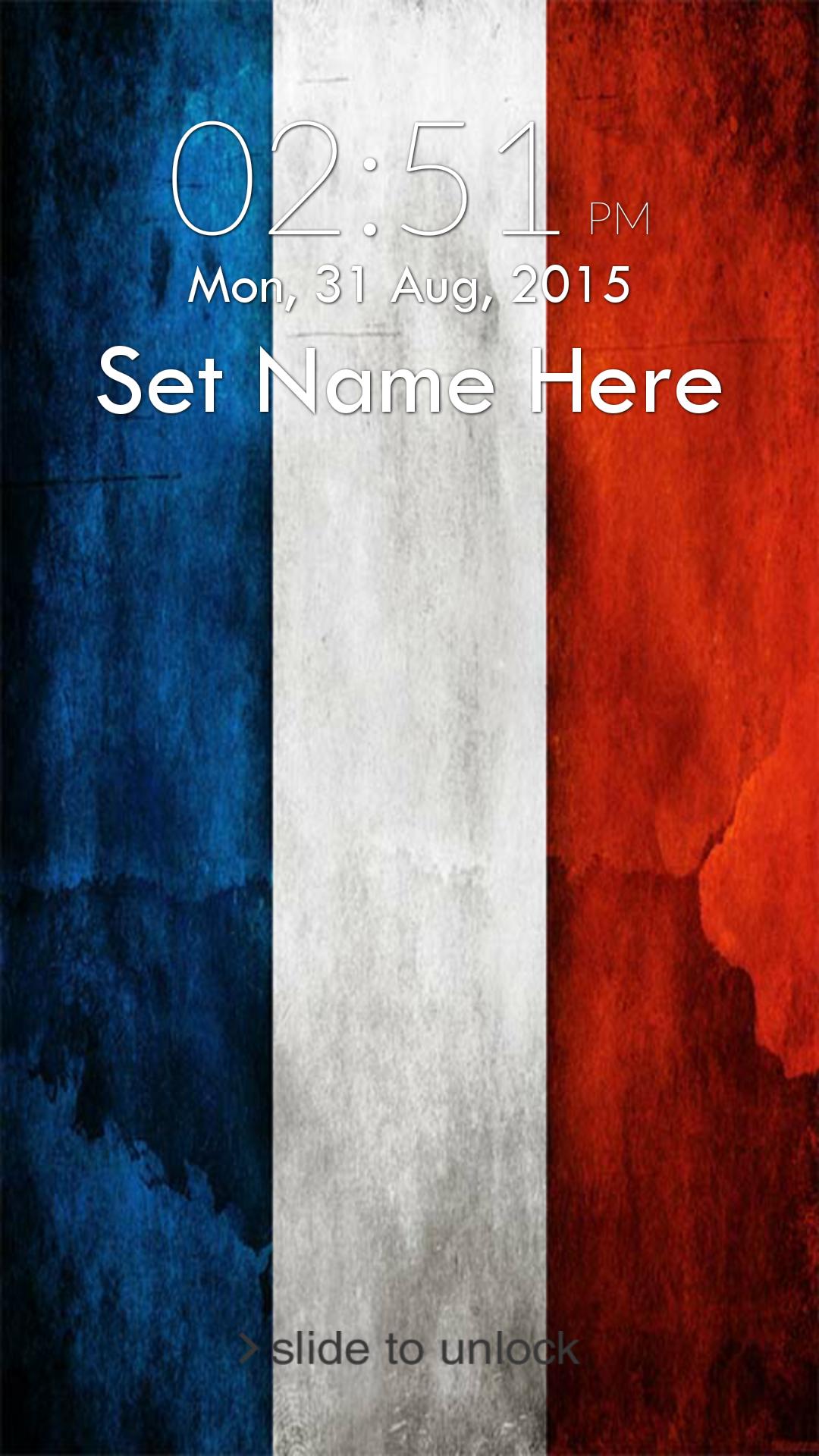 France Flag Keypad Lock Screen APK للاندرويد تنزيل