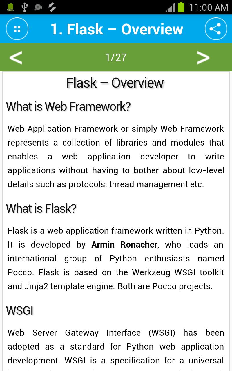 Free Flask Tutorial Apk For Android Download