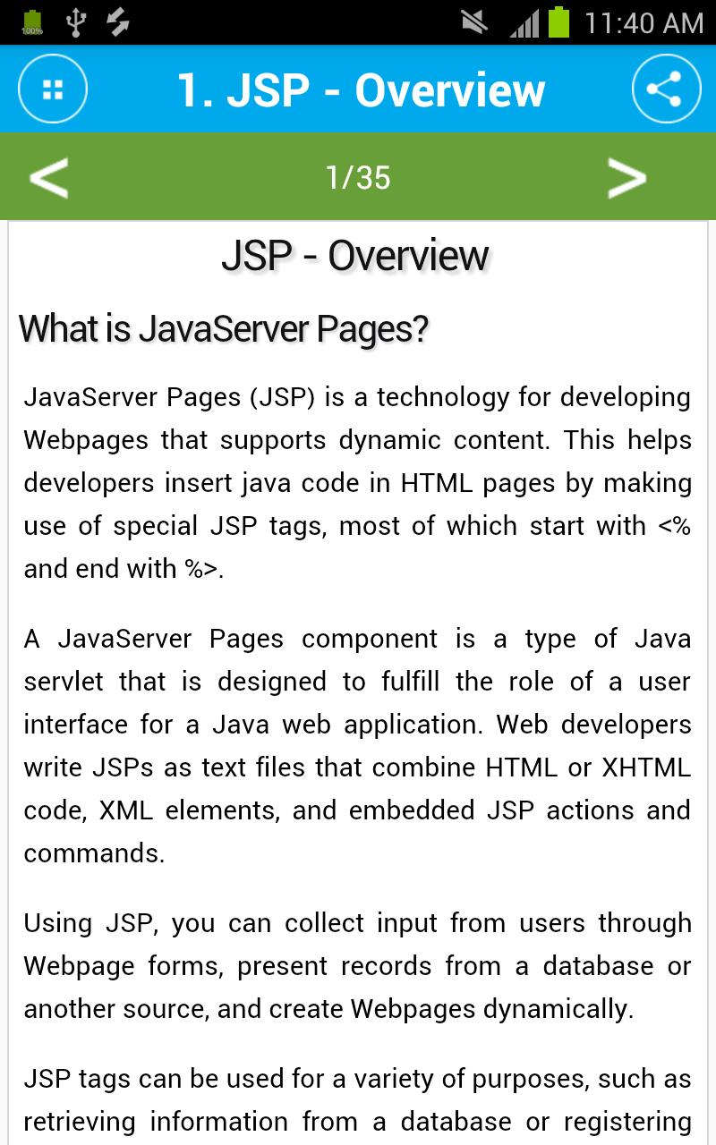 Descarga de APK de Free JSP Tutorial para Android Descarga de APK de Free JSP Tutorial para Android