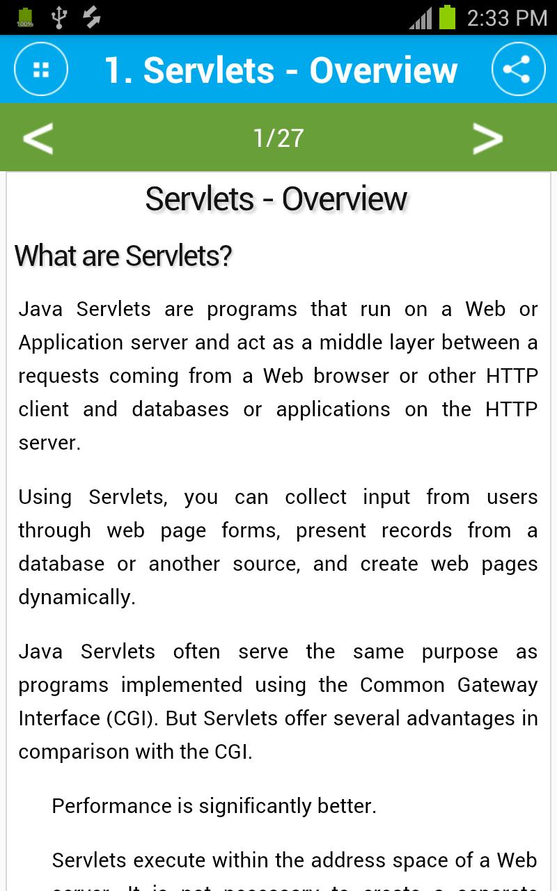 Free Servlets Tutorial APK untuk Unduhan Android Free Servlets Tutorial APK untuk Unduhan Android