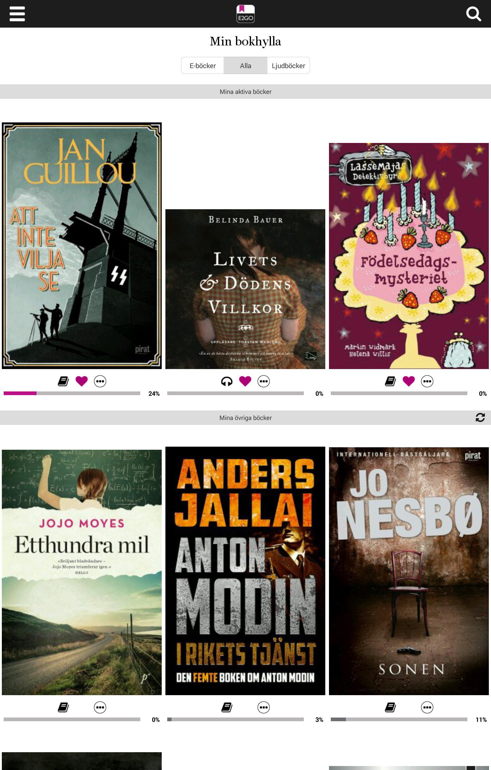 E2GO – e-böcker och ljudböcker APK per Android Download