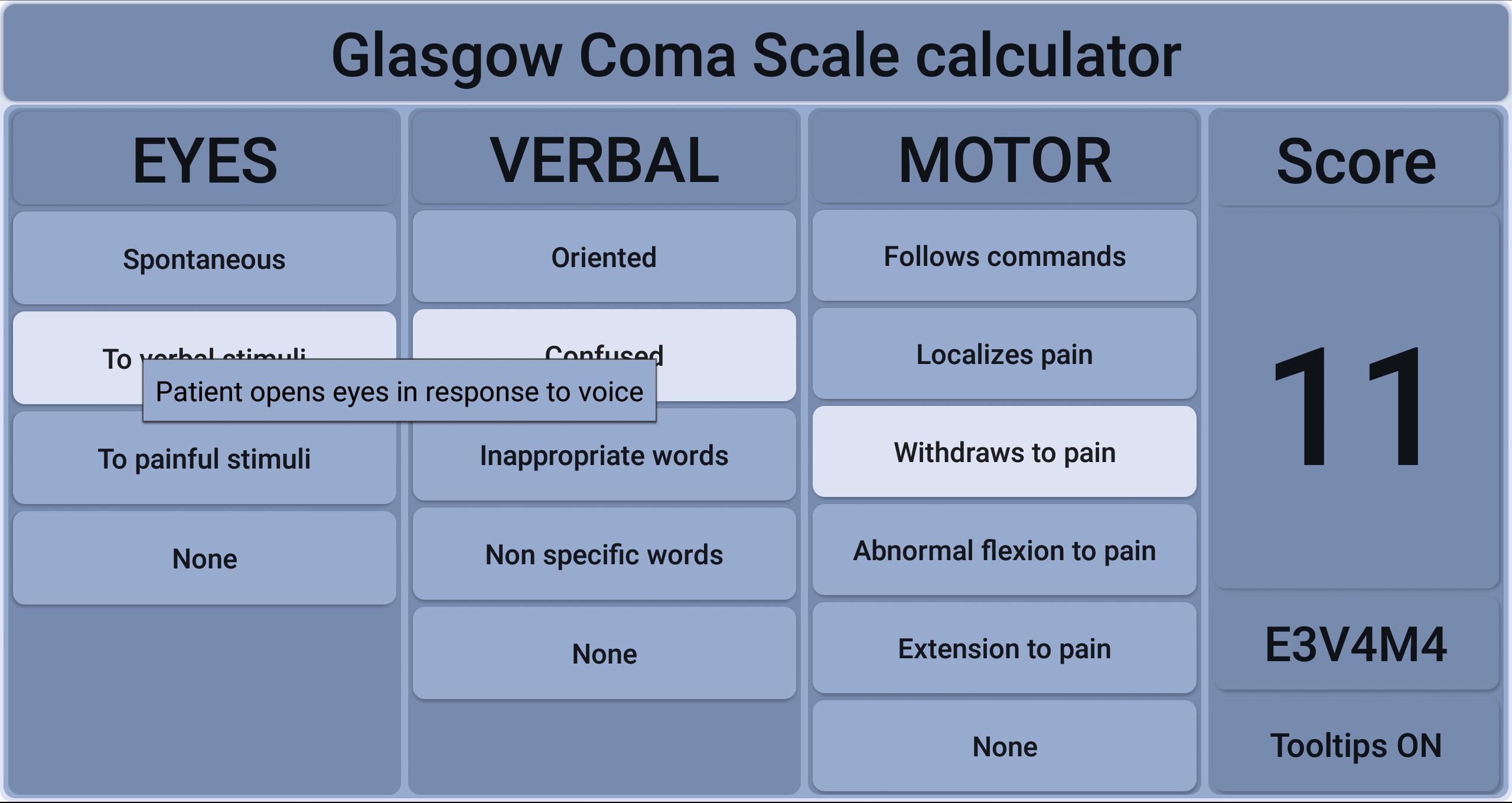 Coma Scale Glasgow Coma Scale Glasgow Coma Scale 43 Off Vr