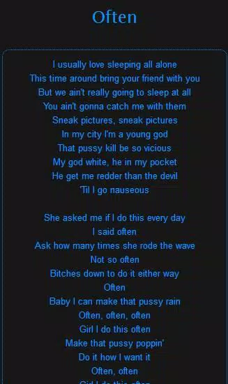 Often The Weeknd Lyrics