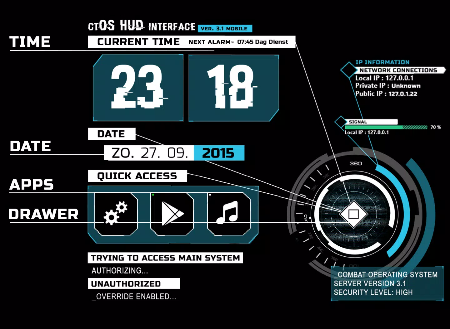 Ctos Theme Clock