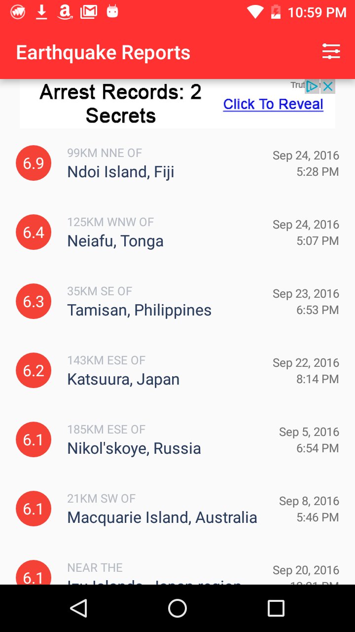Descargar Earthquake Reports APK Última Versión 1.0 para Android