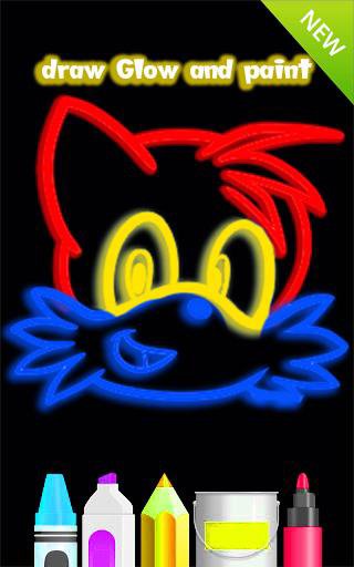 Learn to Draw Glow Sonic game APK for Android Download