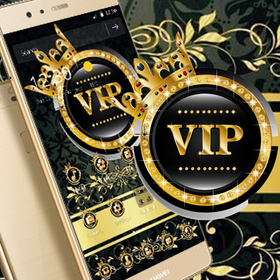 Gold Black Crown VIP Theme APK for Android Download