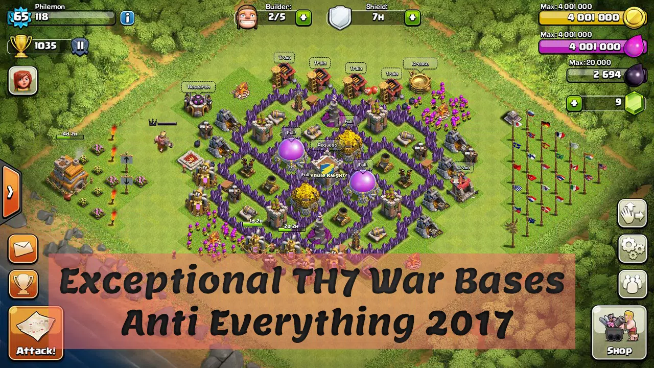 Clash Of Clans Town Hall Level 7 Base Design