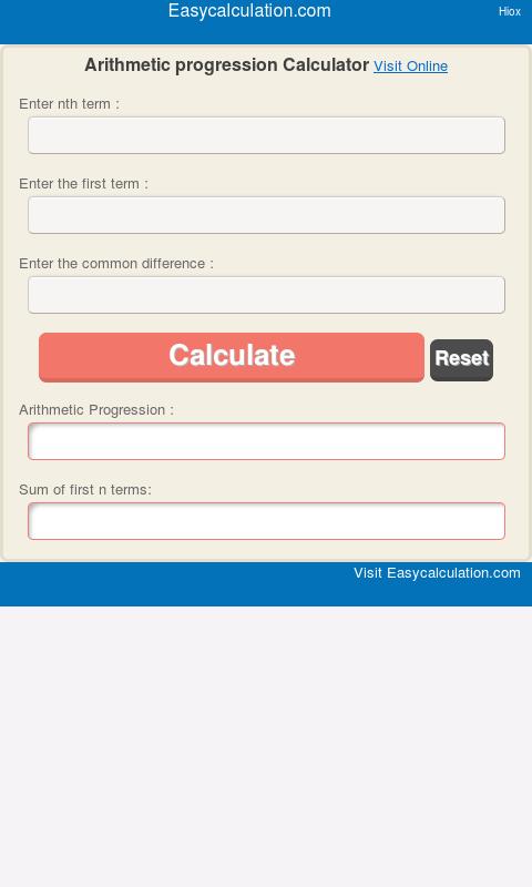 Arithmetic Progression Calci APK for Android Download Arithmetic Progression Calci APK for Android Download