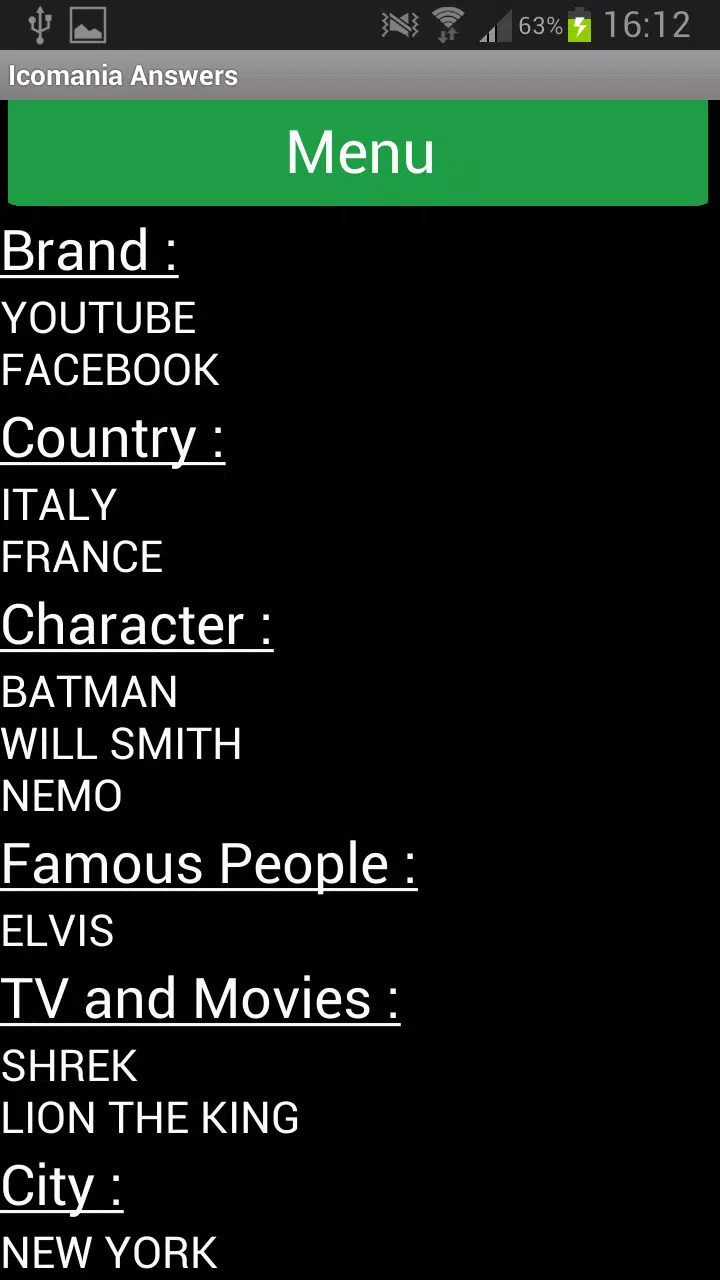 Icomania Answers Level 2 Famous People