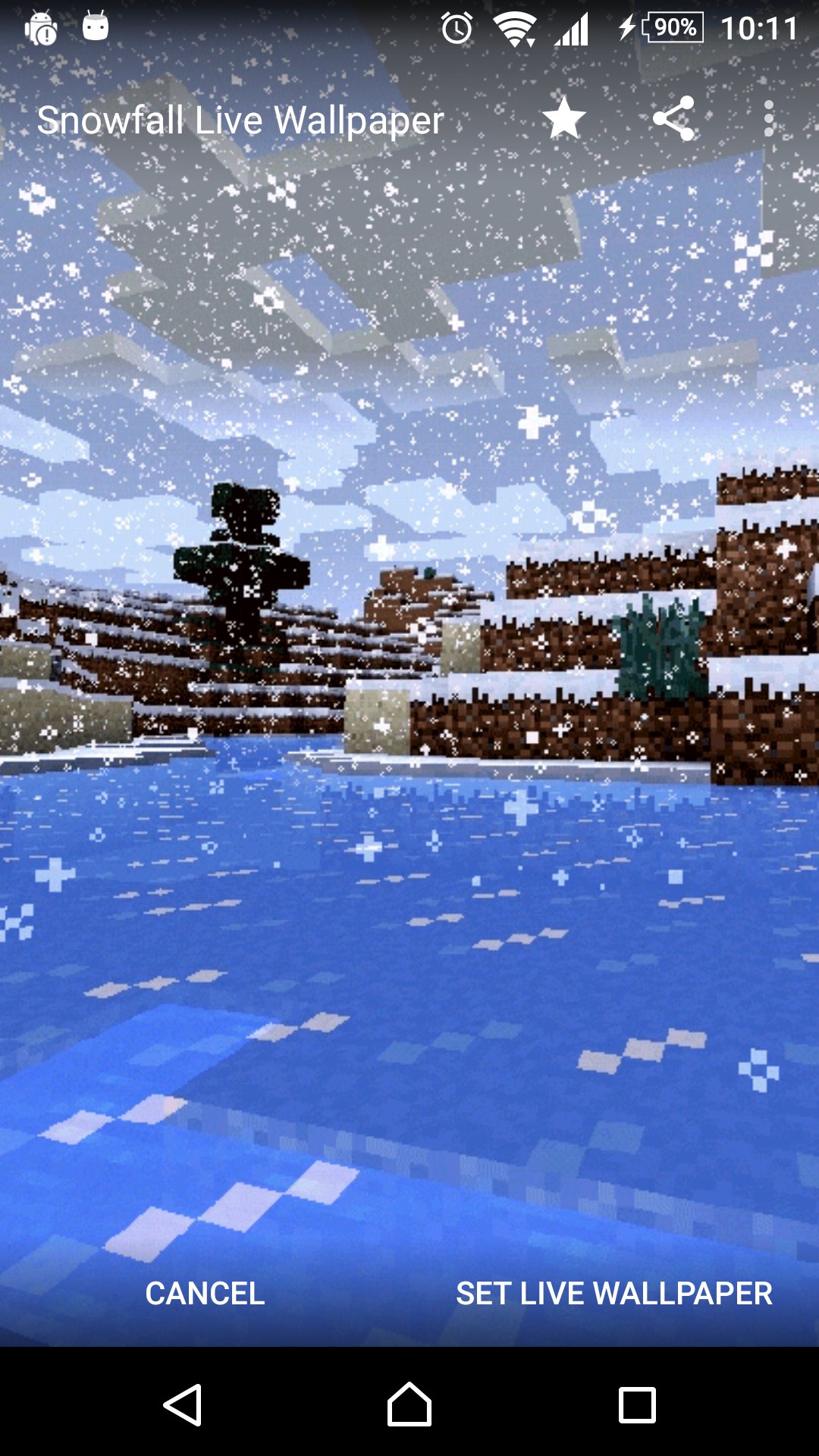 Snowfall Map Minecraft Live Wallpaper APK للاندرويد تنزيل