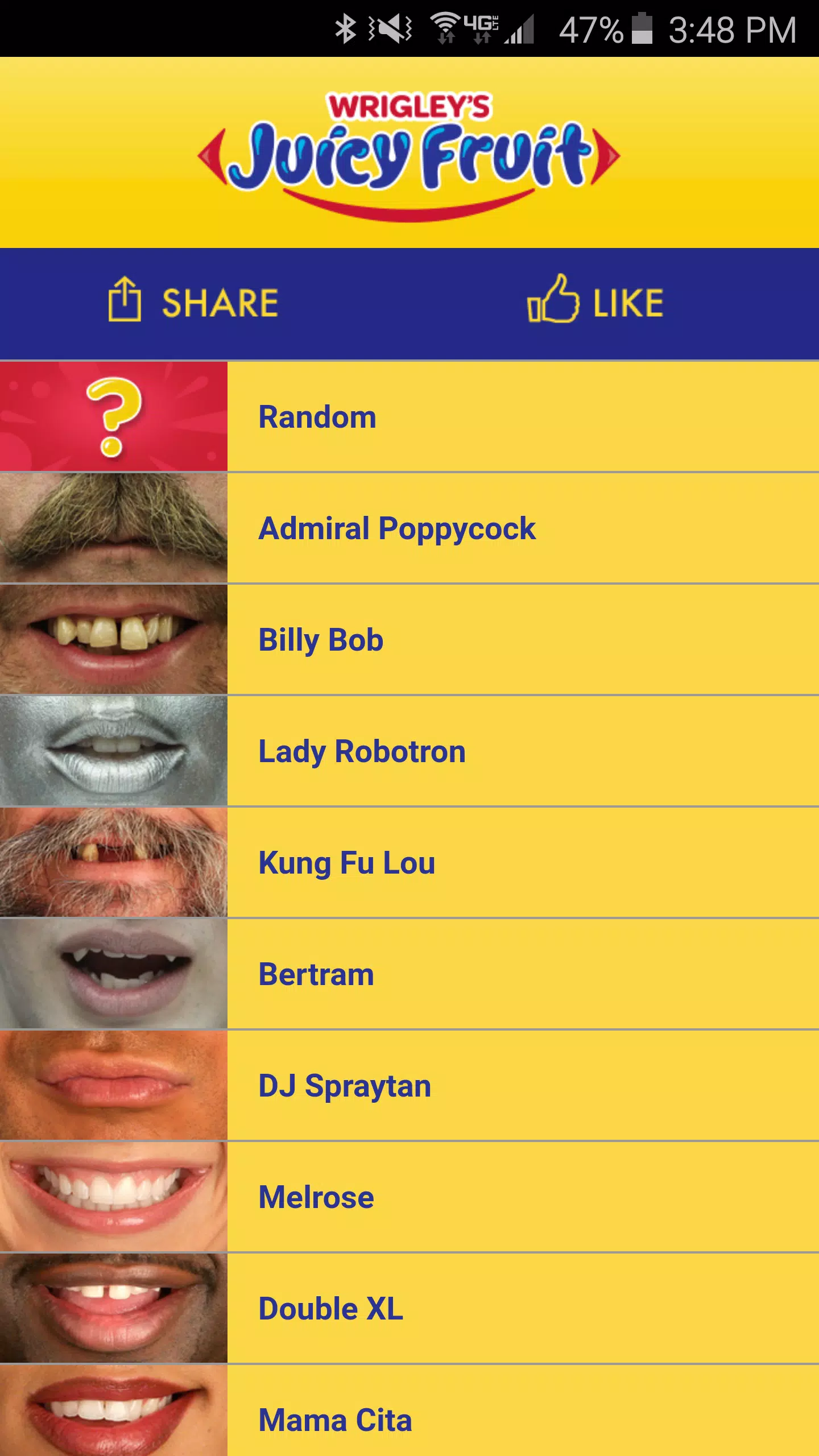 Juicy Fruit Mouth App