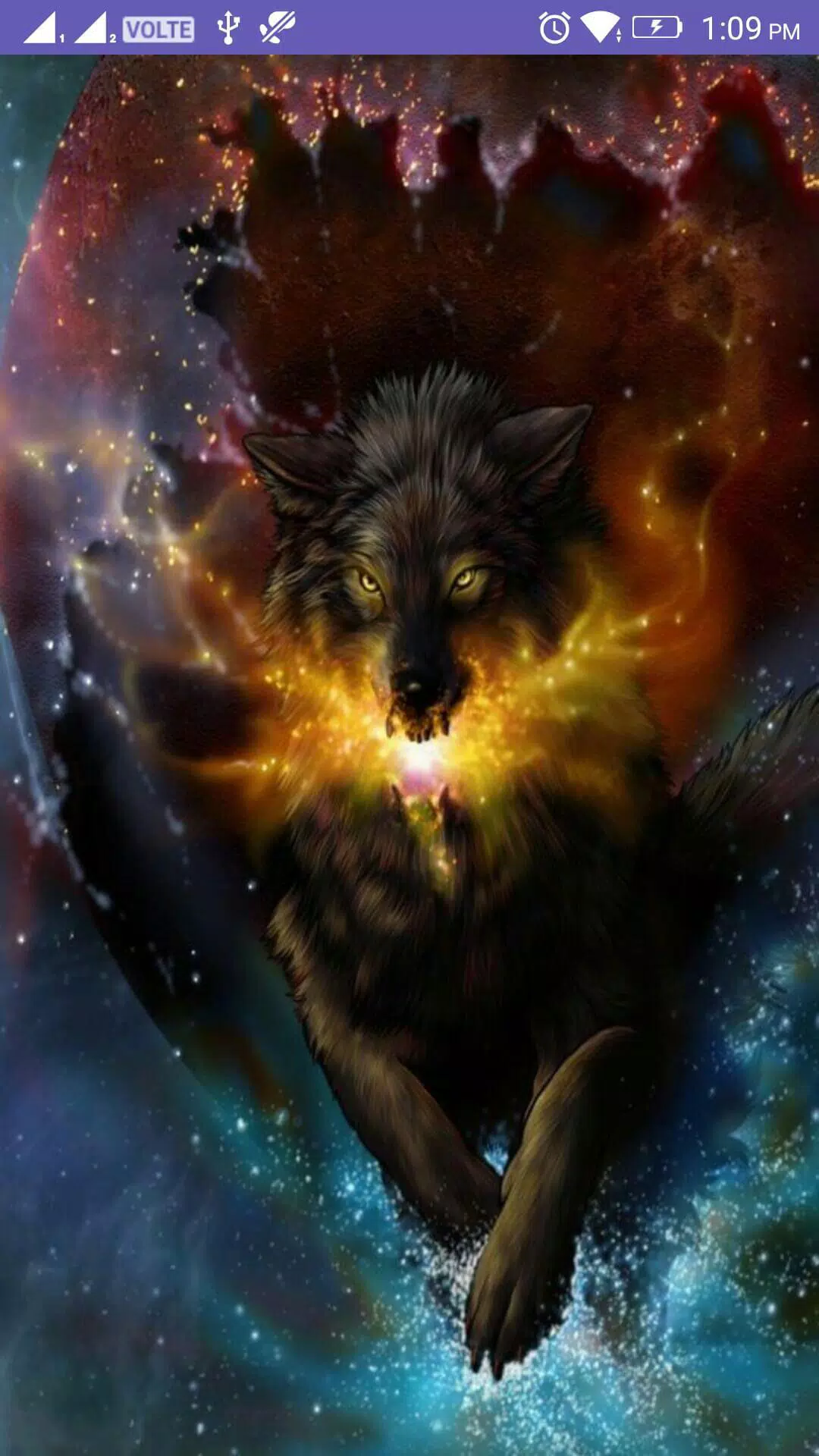 Psychedelic Wolf Wallpaper