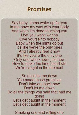 Wiz Khalifa Promises Lyrics