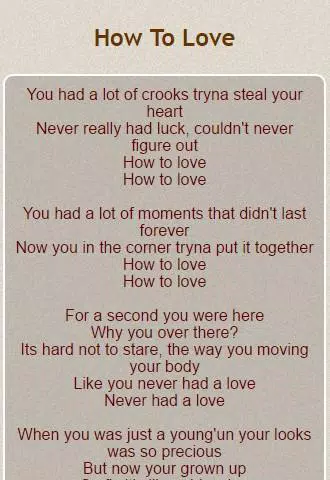 How To Love Lil Wayne Lyrics