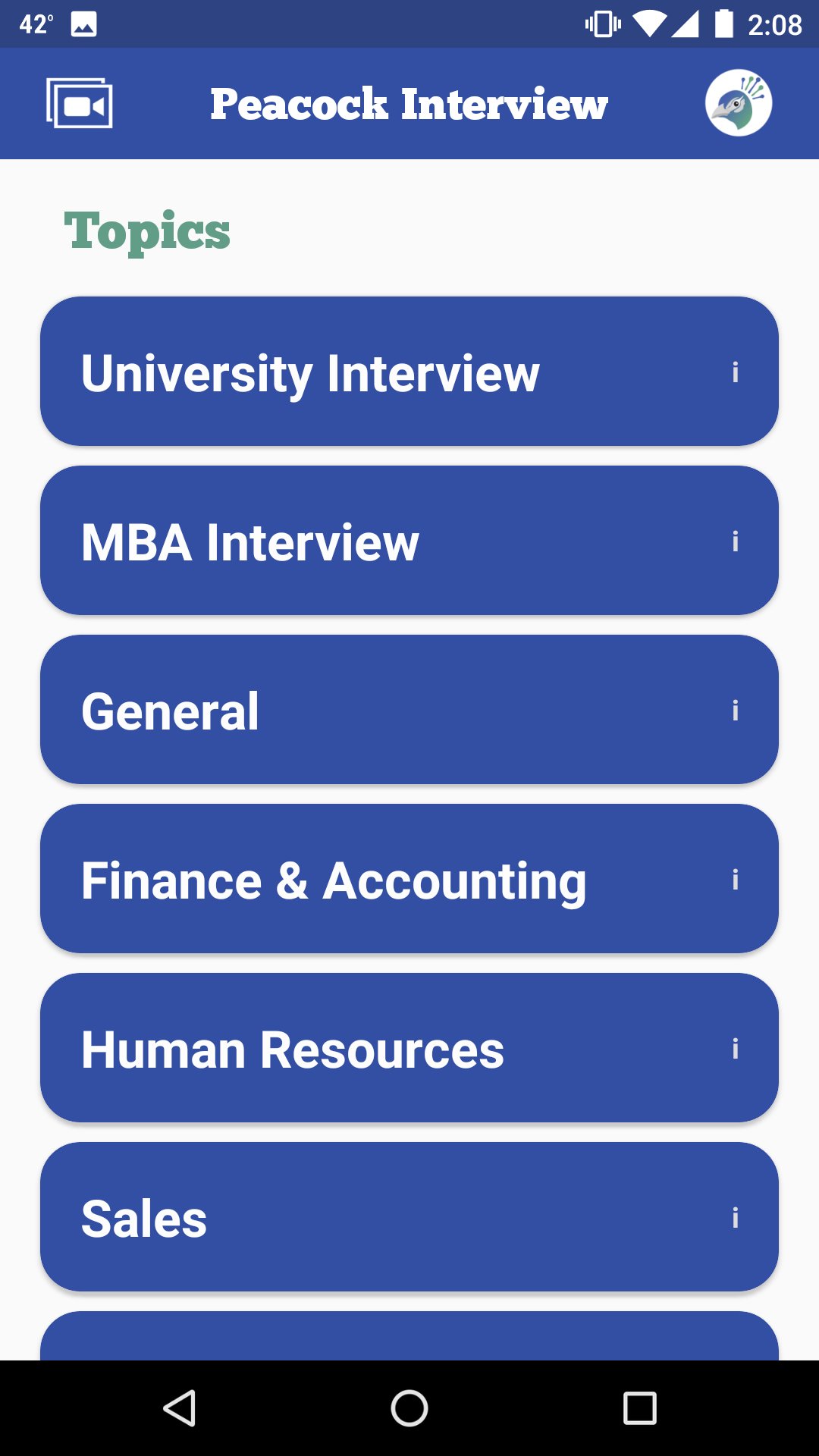 Peacock – Mock Interview lite APK for Android Download