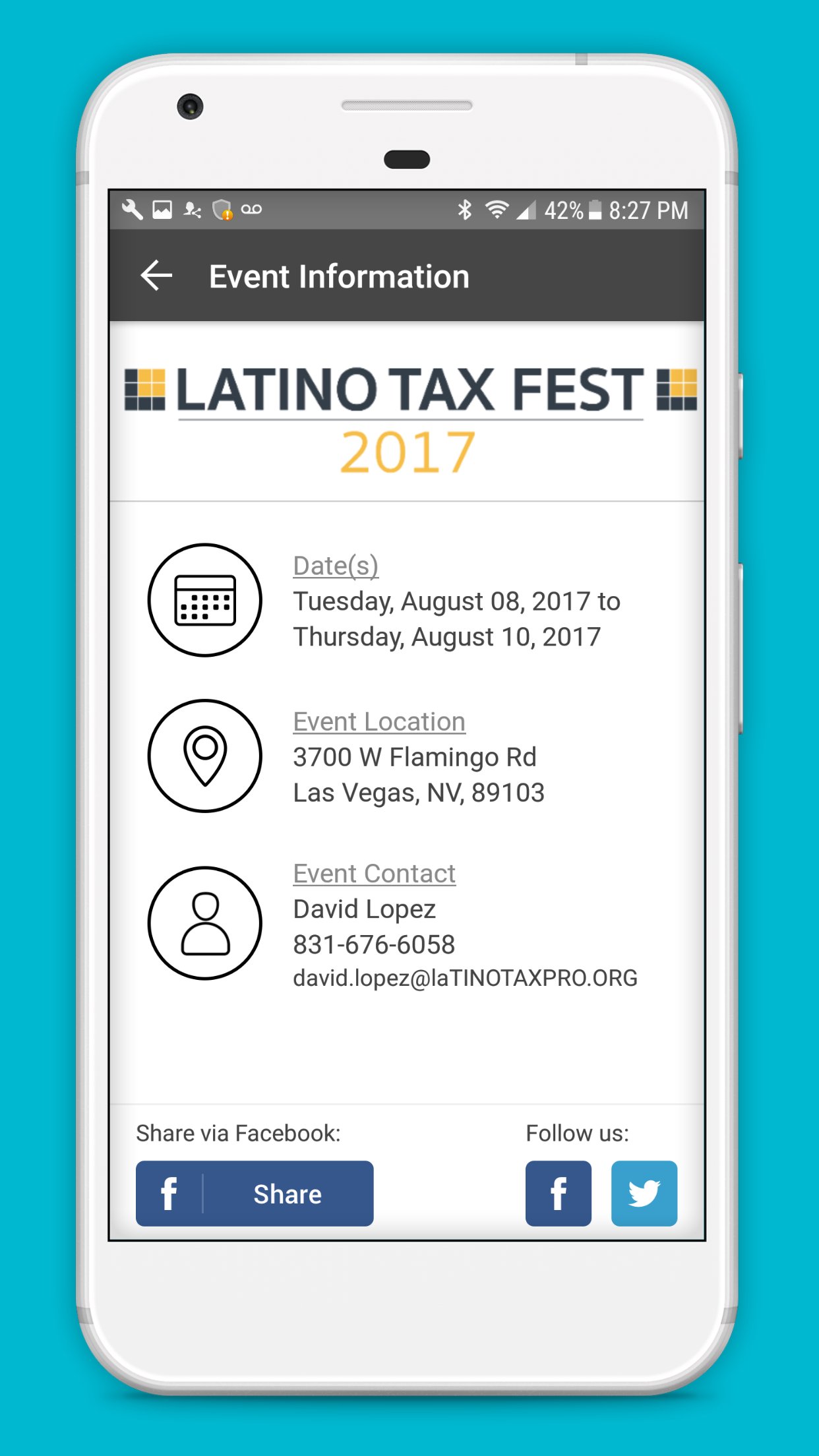 Download do APK de Latino Tax Events para Android