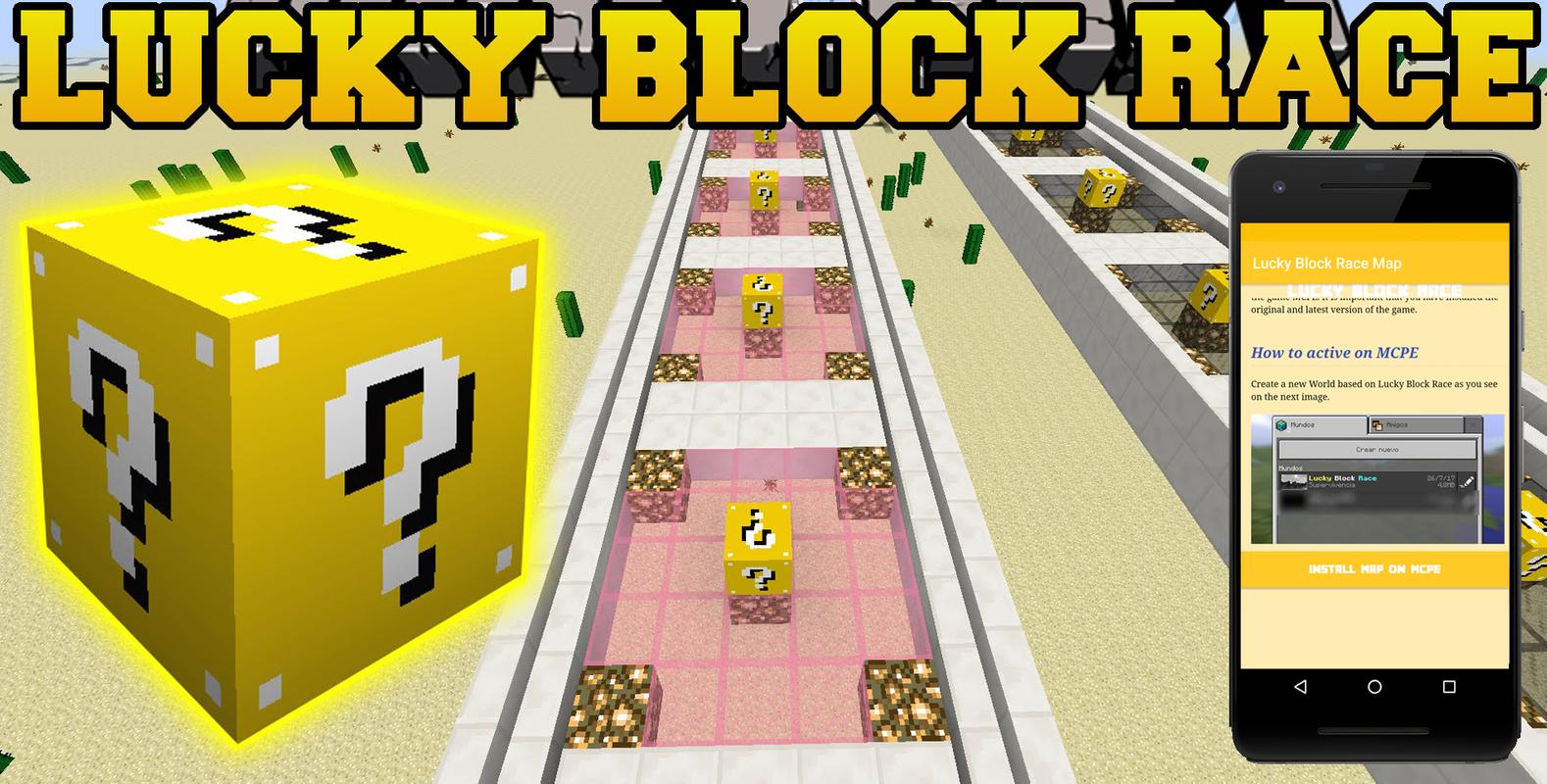 Lucky Block Race Map For Mcpe For Android Apk Download